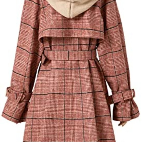 Artka | Jackets & Coats | Artka Womens Belted Double Breasted Plaid ...